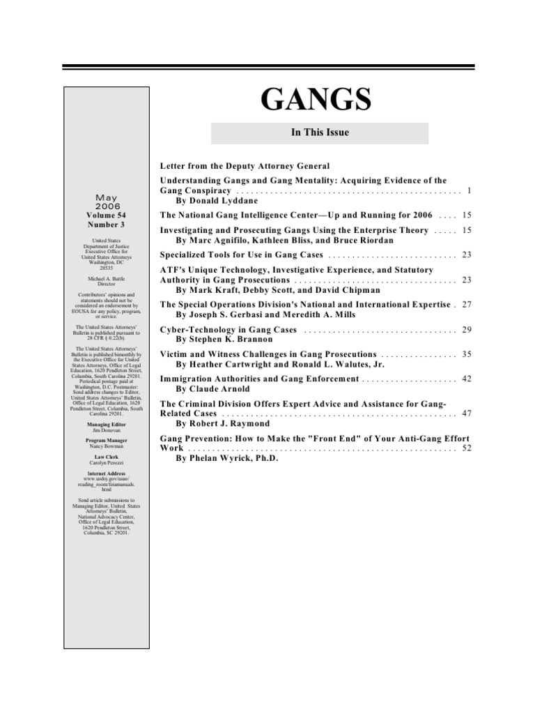 Understanding Gang Mentality and Evidence | PDF | Gang | Crimes