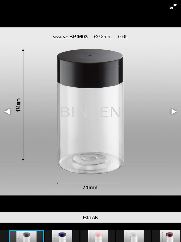 BP0603 Tall Cap Series P.E.T Wide Jar & Bottles Malaysia, Penang ...