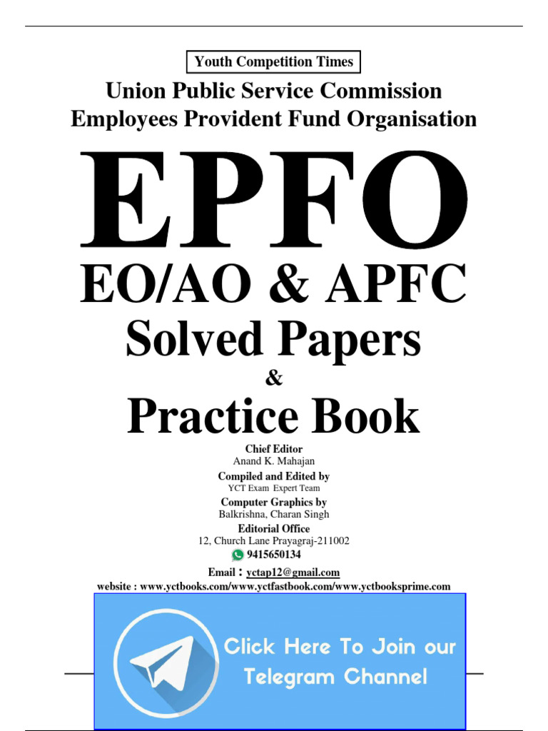 EPFO EO/AO & APFC Exam Solved Papers | PDF | Employment | Sustainable ...