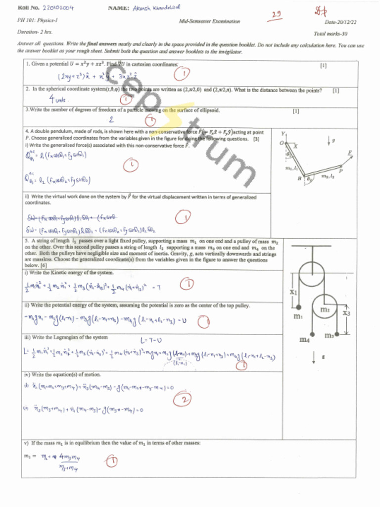 Midsem Question and Solutions | PDF