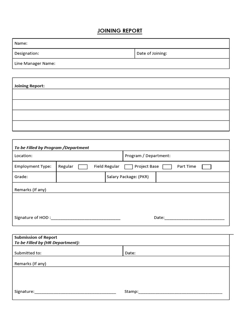 Joining Report Submission Guide | PDF
