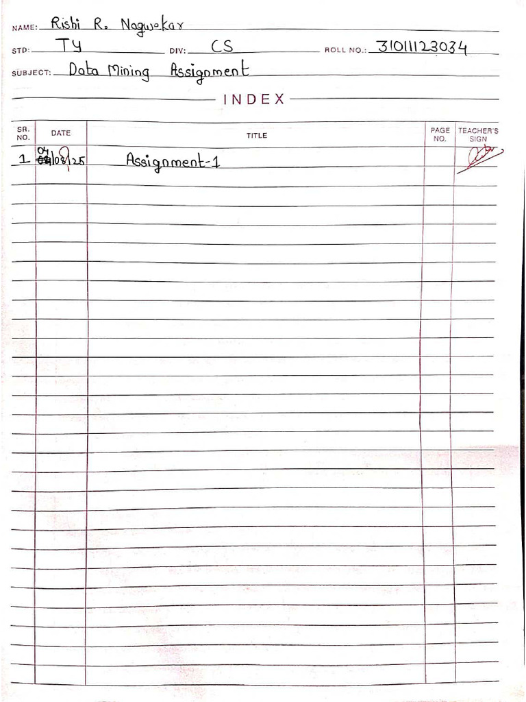 DMassignment1 34 | PDF