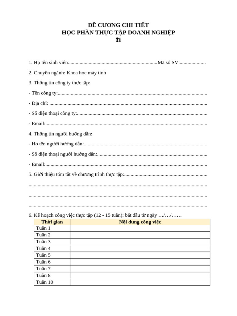 Mau de Cuong TTDN - CS | PDF