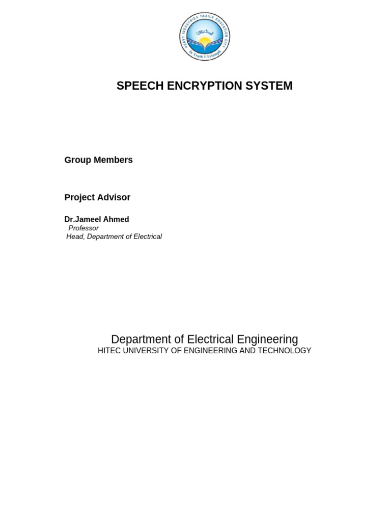 Report Format For Final Yr | PDF | Encryption | Key (Cryptography)