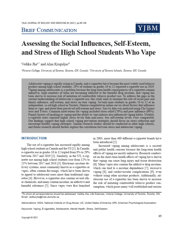 Assessing The Social Influences Self-Esteem and ST | PDF | Electronic ...
