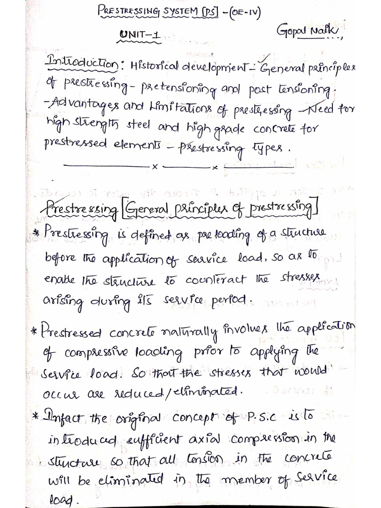 Prestressing Systems The Type of Prestressing | PDF