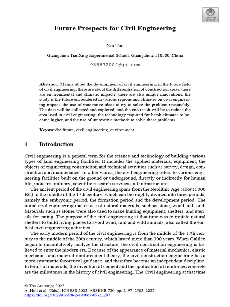 Future Prospects For Civil Engineering | PDF | Engineering | Creative ...