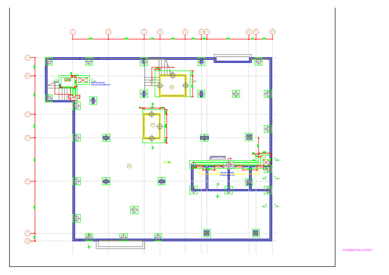 Foundation Layout Drawing | PDF