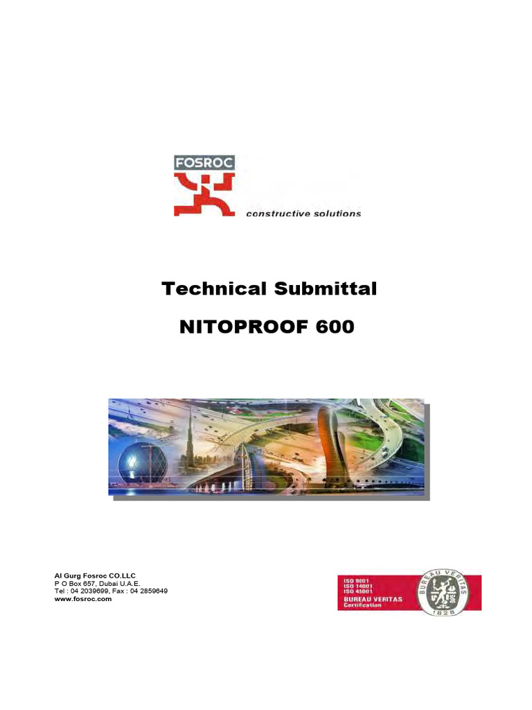 Nitoproof 600 PQ | PDF | Concrete