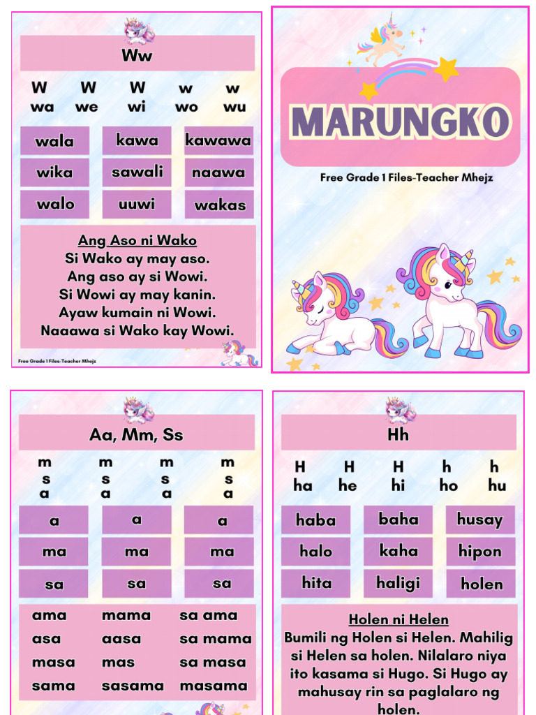MARUNGKO BOOKLET - Free Grade 1 Files | PDF