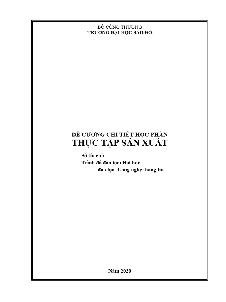 De Cuong Chi Tiet TTSX | PDF