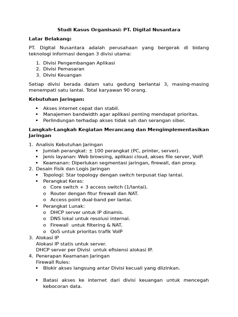 Merancang Dan Mengimplementasikan Jaringan Komputer | PDF