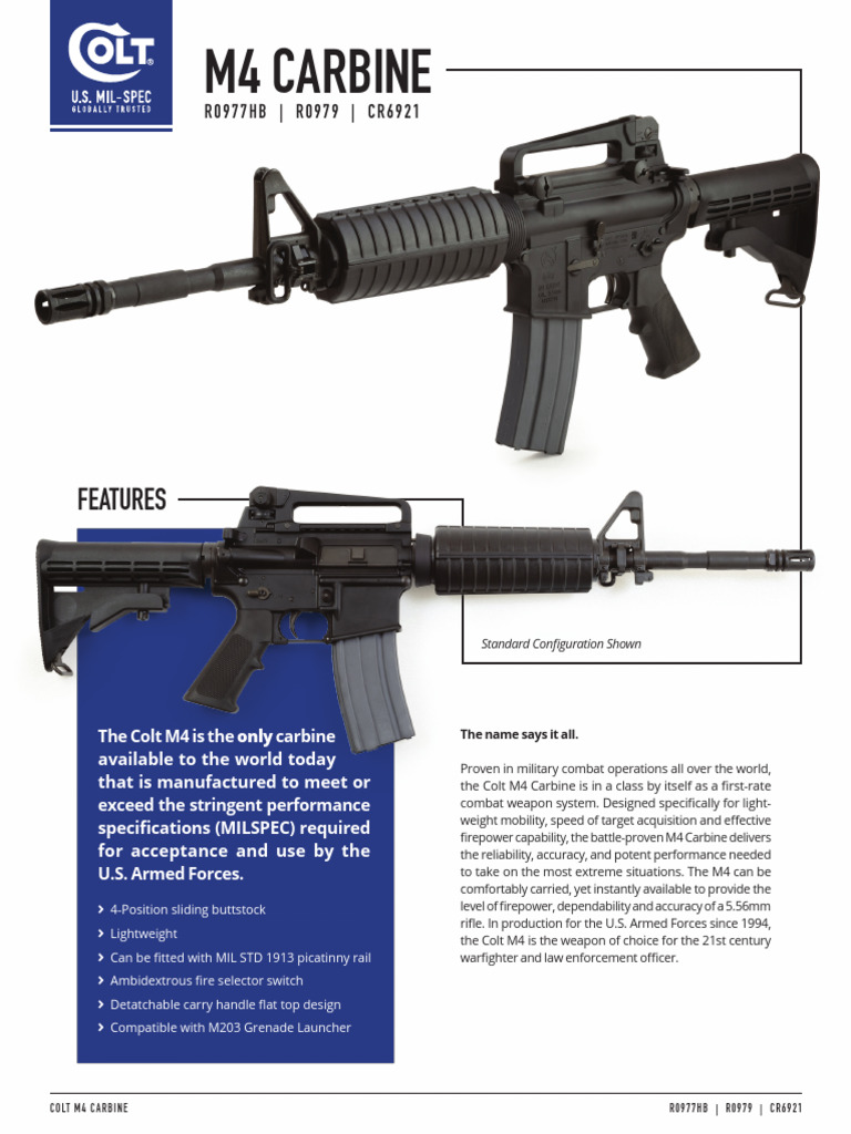 c5tvxEllRNyaSV2EZLig M4 Carbine R0977HB R0979 CR6921 Spec Sheet | PDF ...
