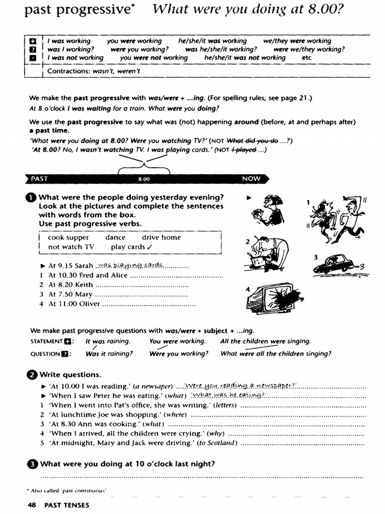 Narrative Tense (Progressive) | PDF