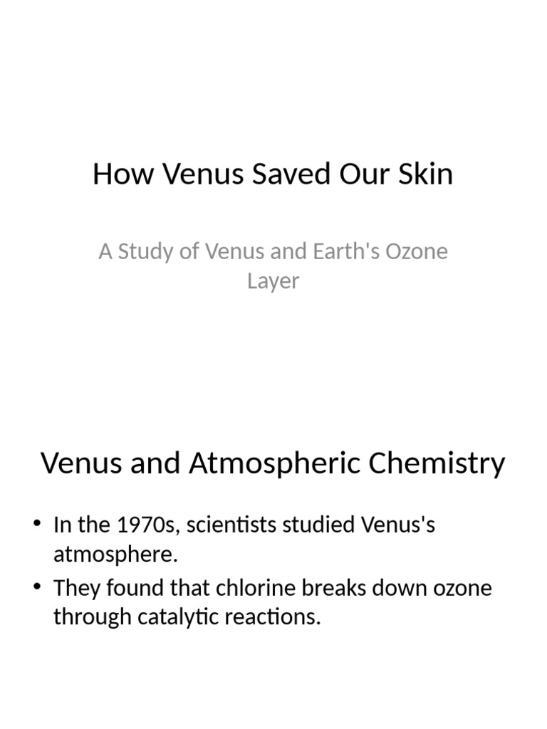 How Venus Saved Our Skin Presentation | PDF