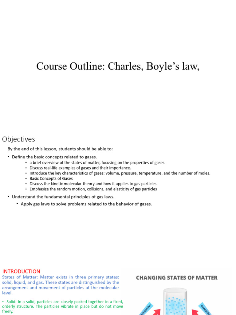 Gas Laws and Kinetic Theory Overview | PDF | Gases | Liquids