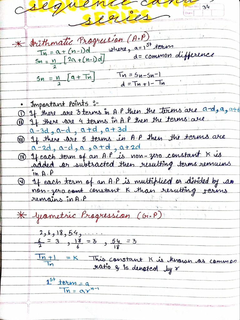 Class 11 Jee Maths Sequence and Series | PDF