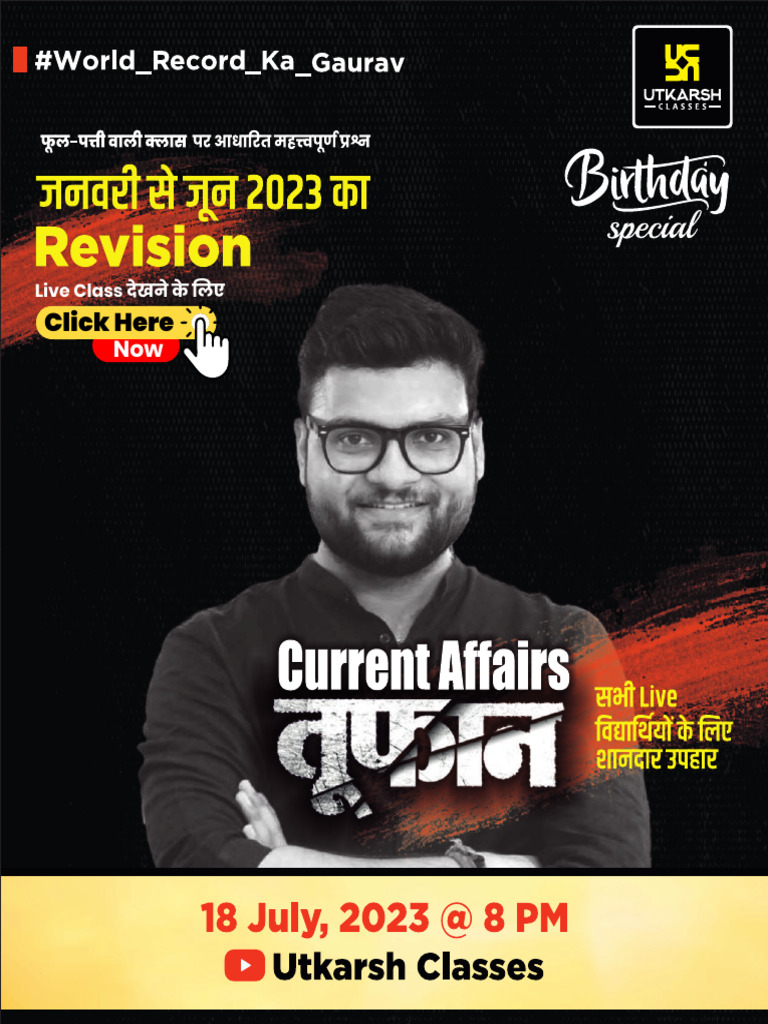 6 Month Kumar Gaurav Sir Current Affairs | PDF