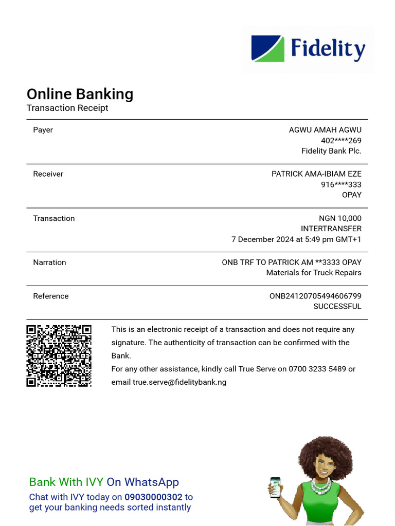 Transaction Receipt 92 9 | PDF