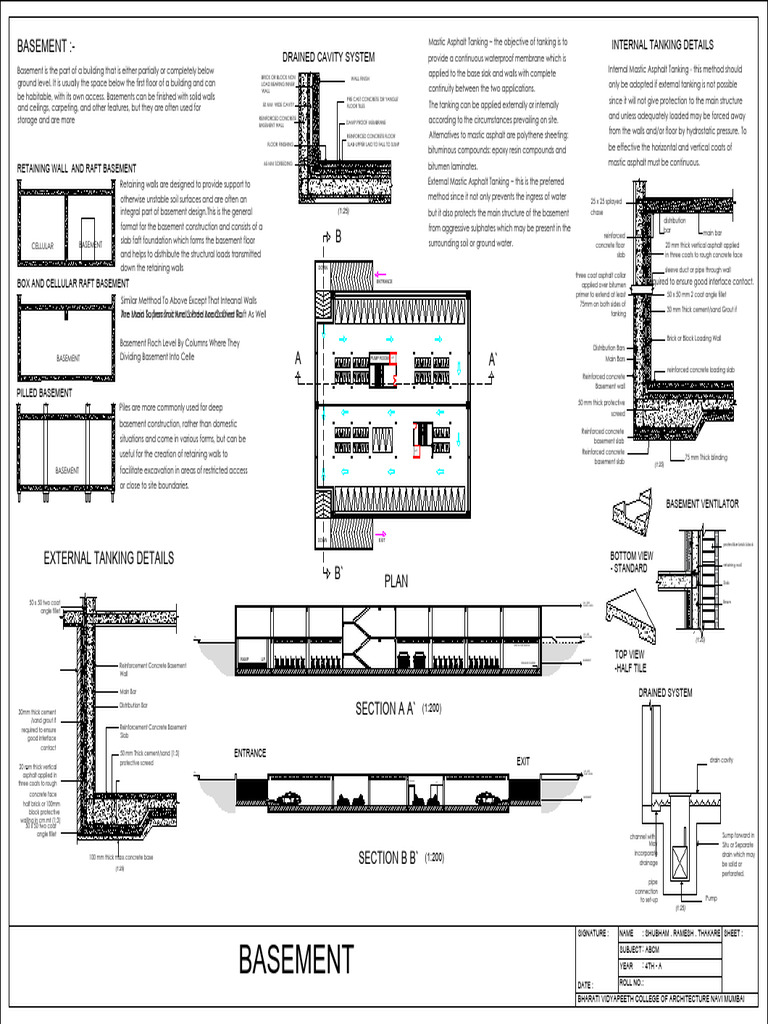 Basement Construction and Design Guide | PDF | Basement | Concrete