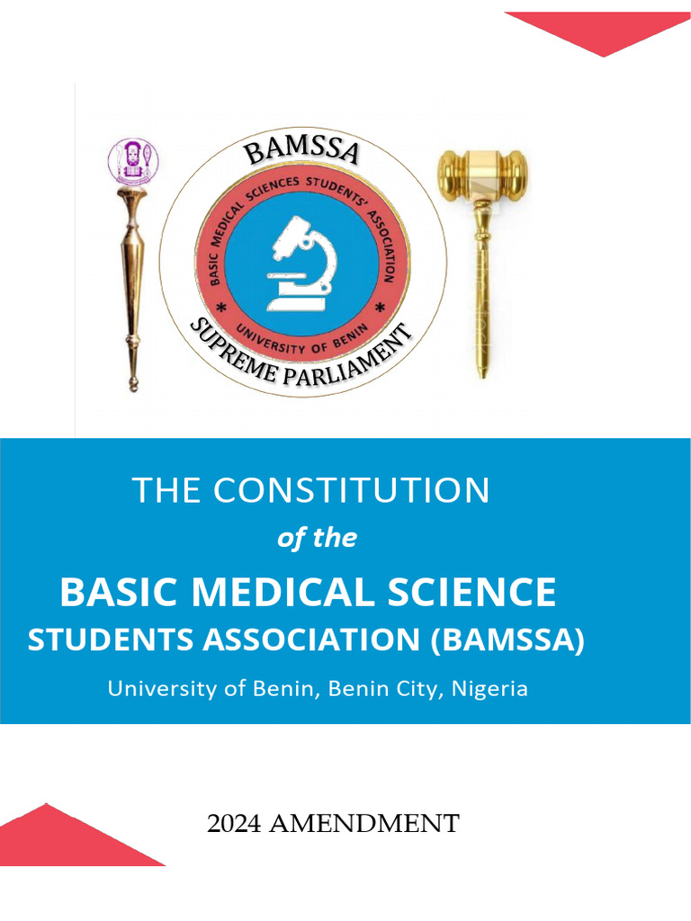 BAMSSA Constitution 2024 Amendment | PDF | Oath Of Office | Speaker ...