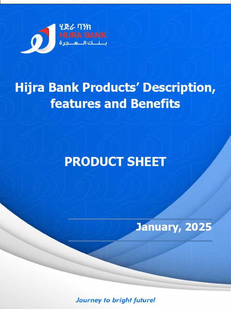 Hijra Bank Product Sheet - Copy-1 | PDF | Banks | Transaction Account