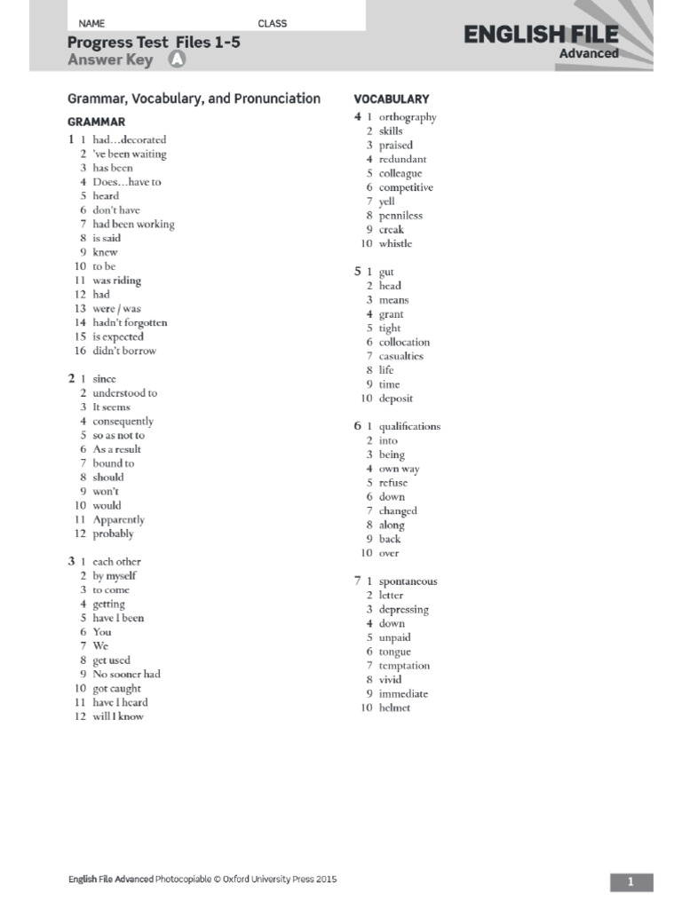 Answer Key | PDF