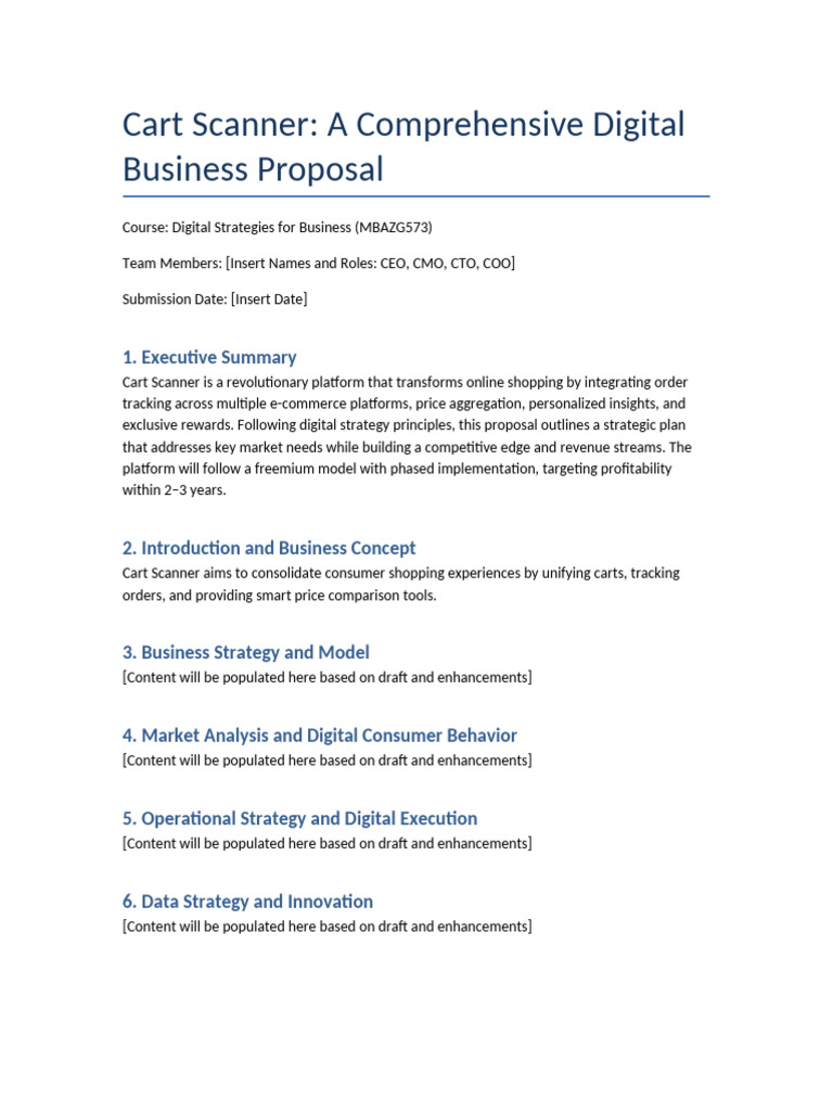 Cart Scanner Integrated Proposal | PDF