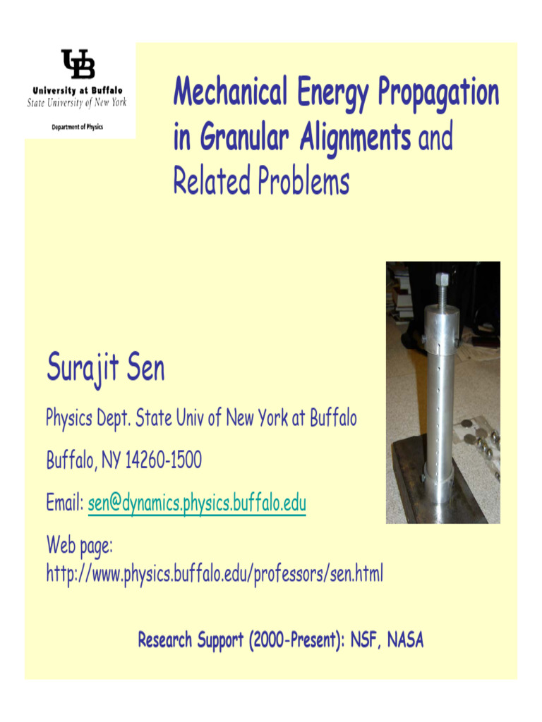 Mechanical Energy in Granular Systems | PDF | Waves | Soliton