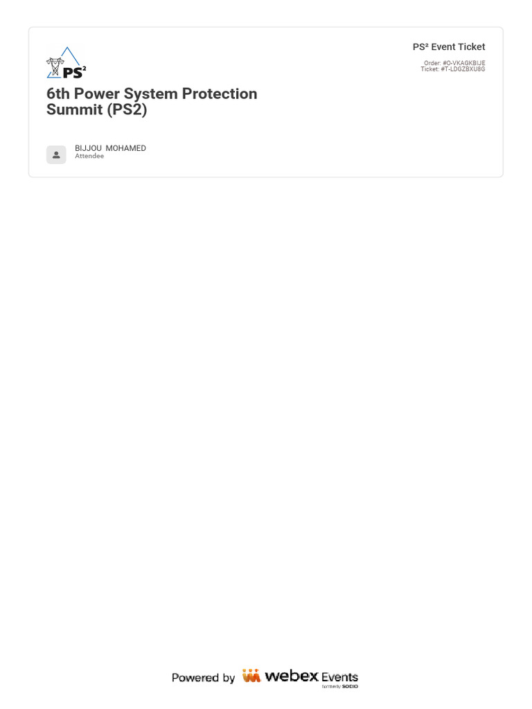 6th Power System Protection Summit (PS2) | PDF