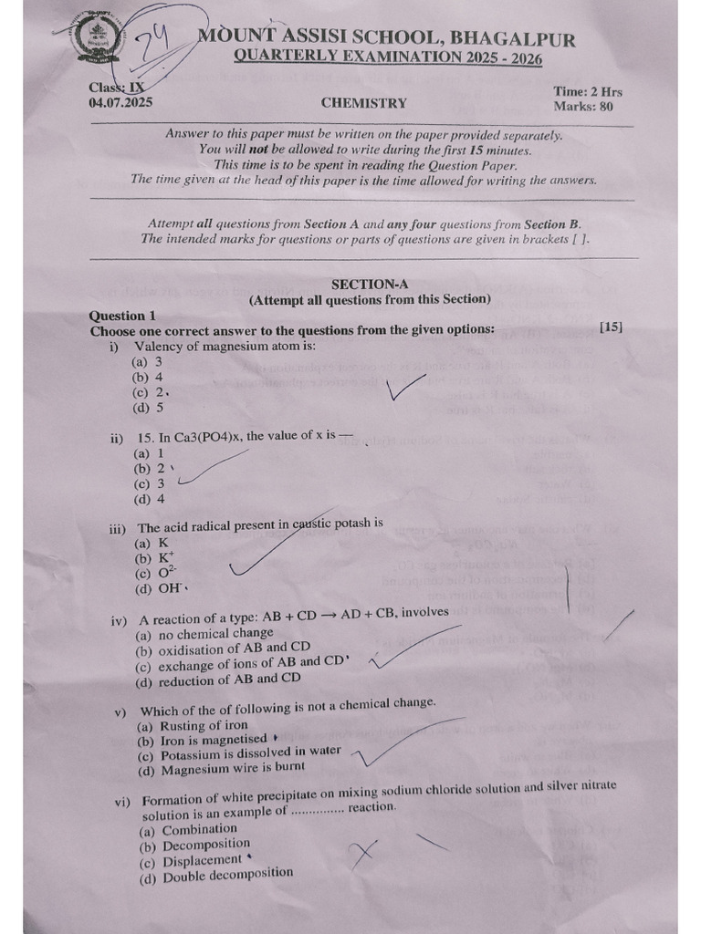Chemistry Paper MAS | PDF