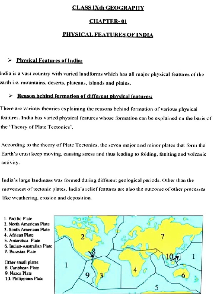 Physical Features of India - PDF - Scrib | PDF | Plate Tectonics ...