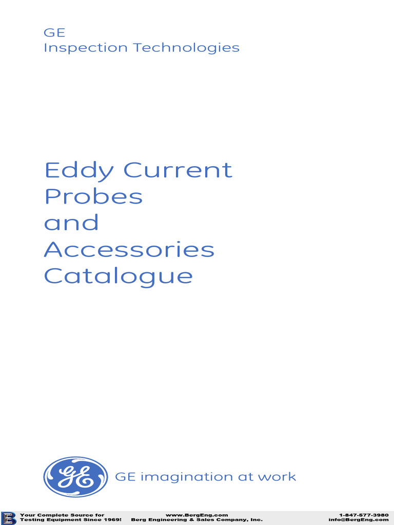 GE Eddy Current Probes Catalogue | PDF | Wire | Electrical Resistivity ...