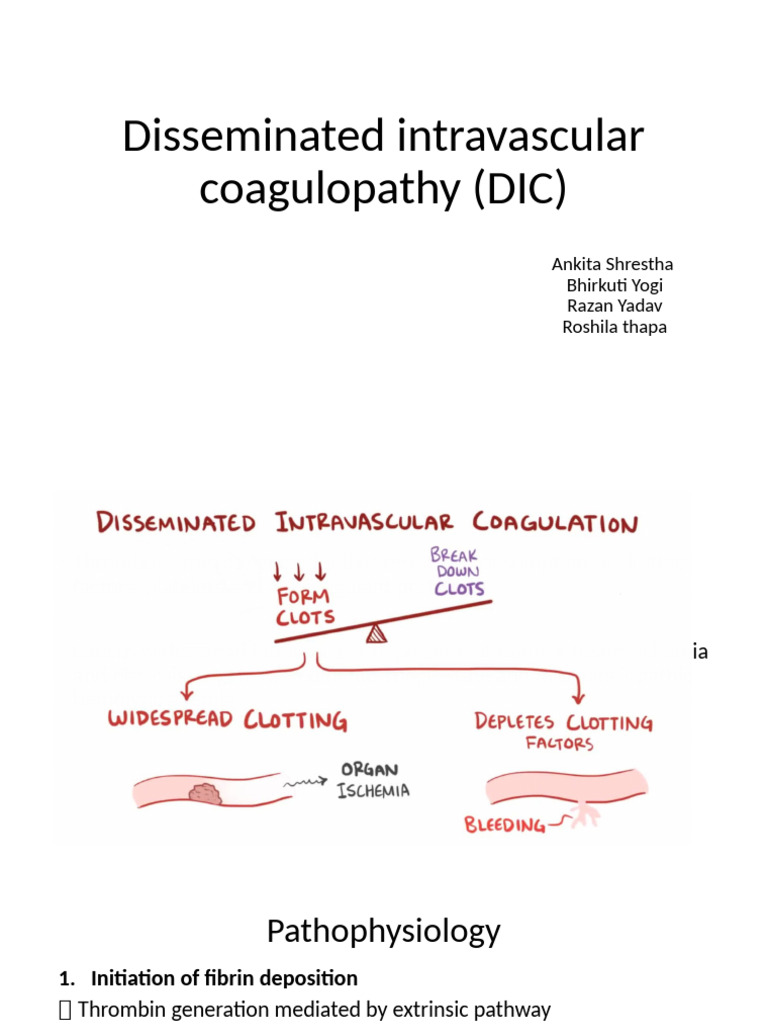 Disseminated Intravascular Coagulopathy (DIC) | PDF | Coagulation | Platelet