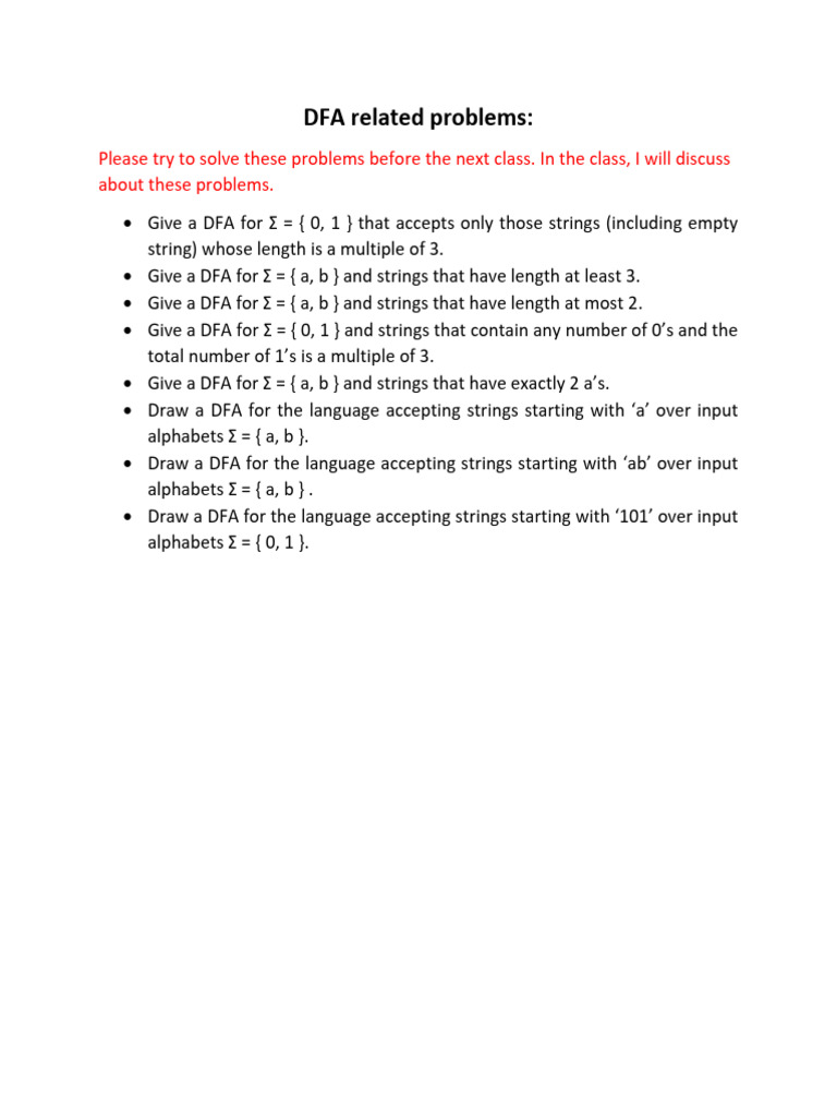 05 - DFA Practice Problems 2 | PDF
