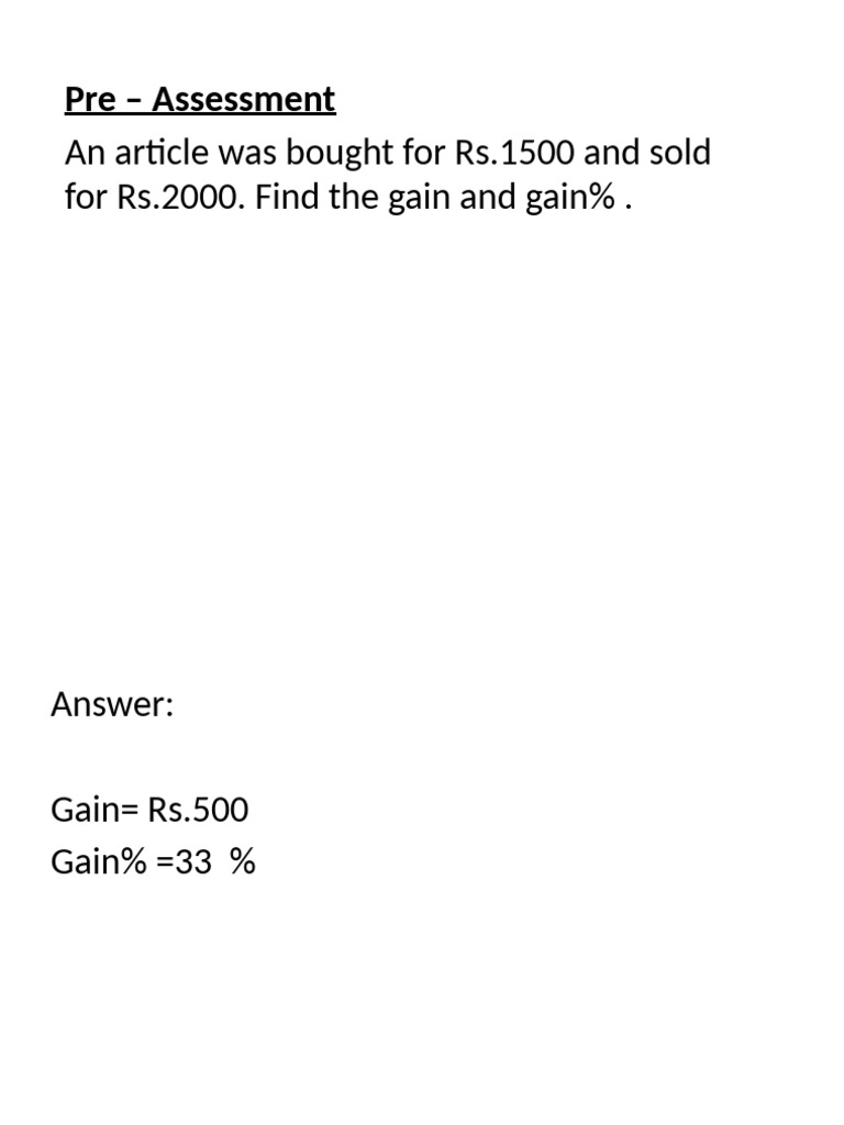 Profit, Discount, and GST Calculations | PDF