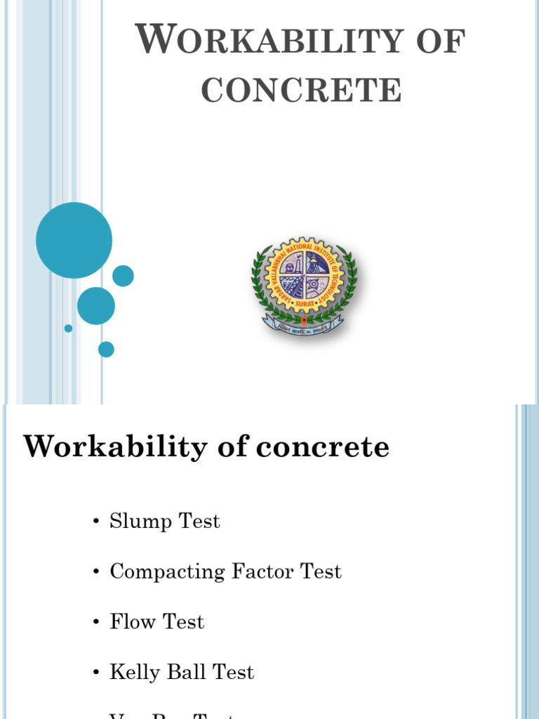 Workability of Concrete | PDF | Concrete | Civil Engineering