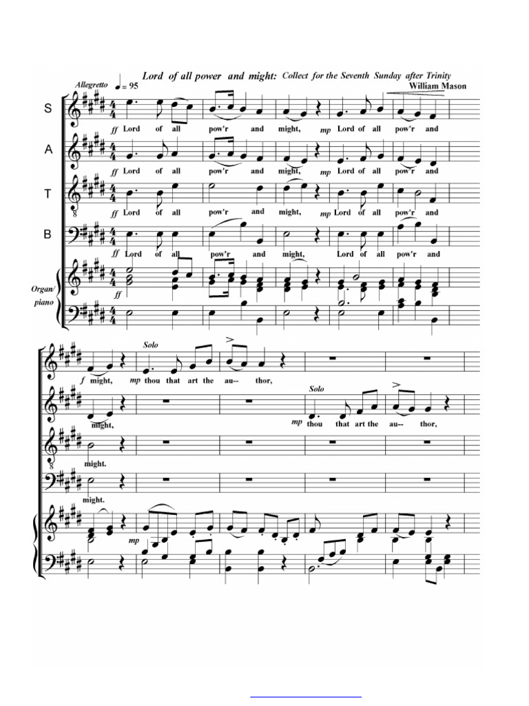 Mason - Lord of All Power and Might - Satb | PDF