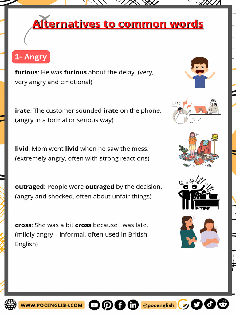 Alternatives To Common Words | PDF