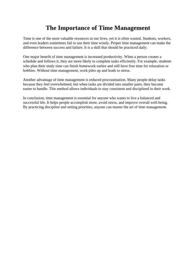 Mastering Time Management Skills | PDF