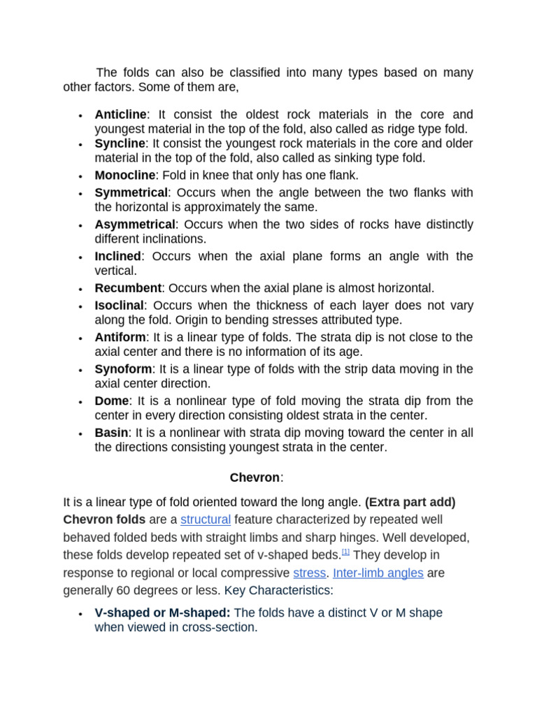Types of Geological Folds and Faults | PDF | Fault (Geology) | Linear ...