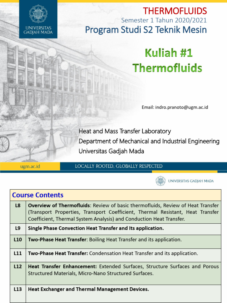 2020 S2 TM TF L1 Overview and Intro of Heat Transfer Conduction | PDF | Thermal Conduction ...