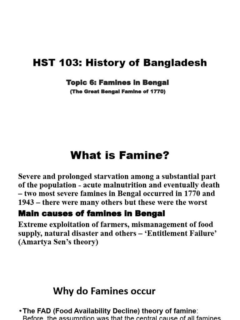 Causes of the 1770 Bengal Famine | PDF | Famine | Disasters