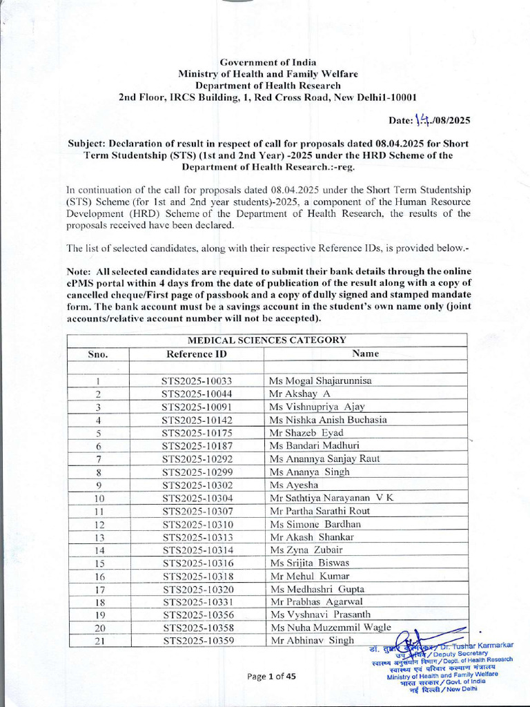 STS 2025 Result Compressed-2025 | PDF