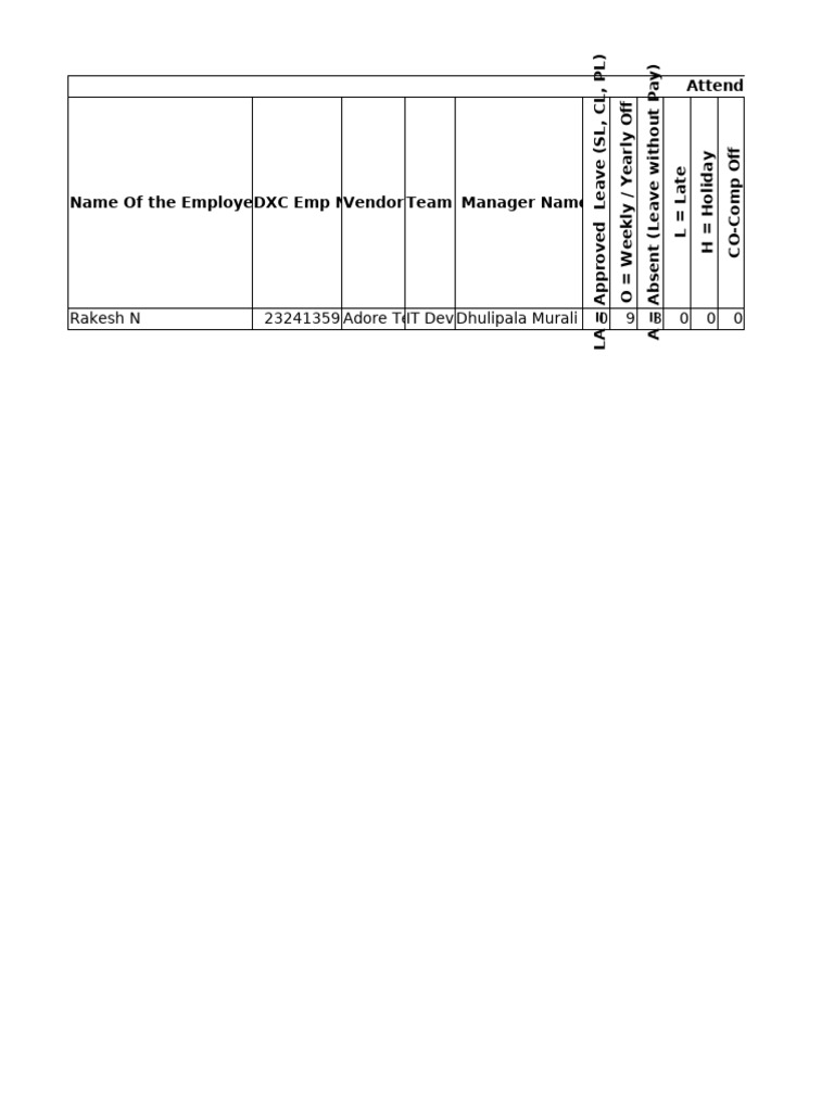 June 2025 Attendance Sheet | PDF