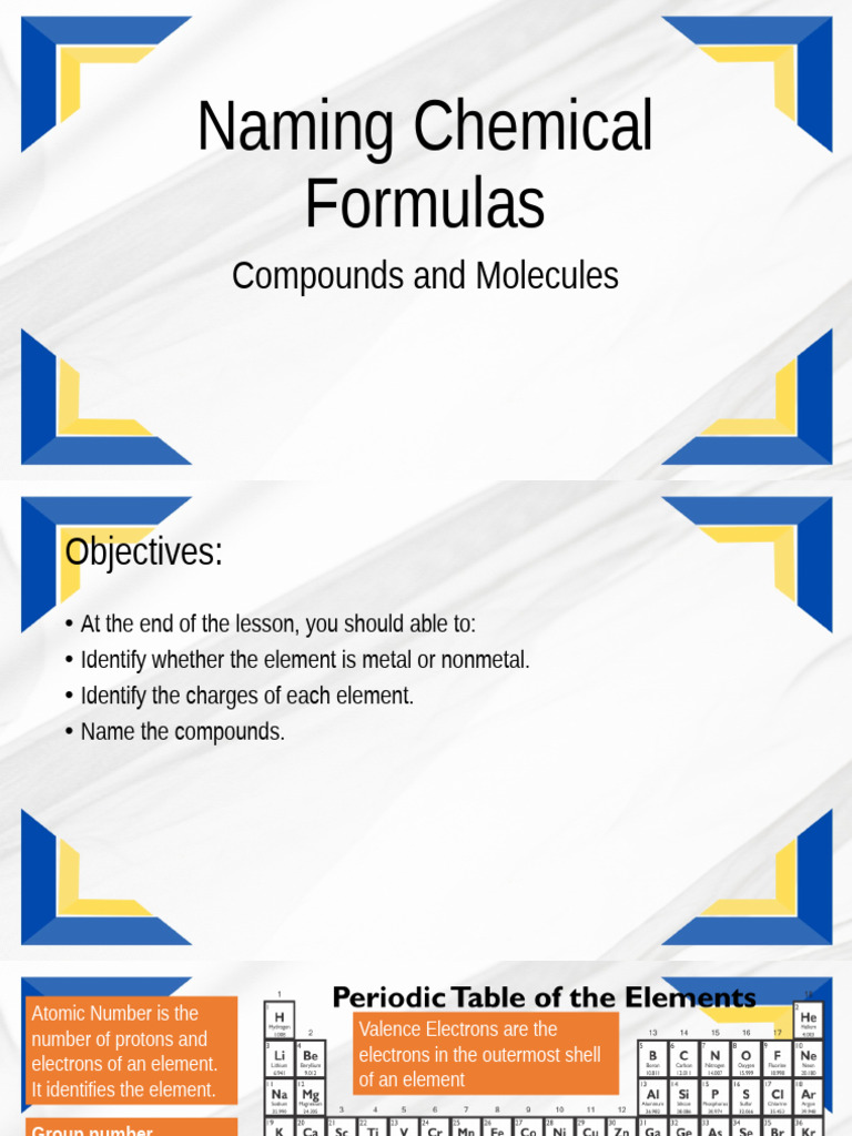 Naming Chemical Formulas | PDF | Ion | Chemical Compounds