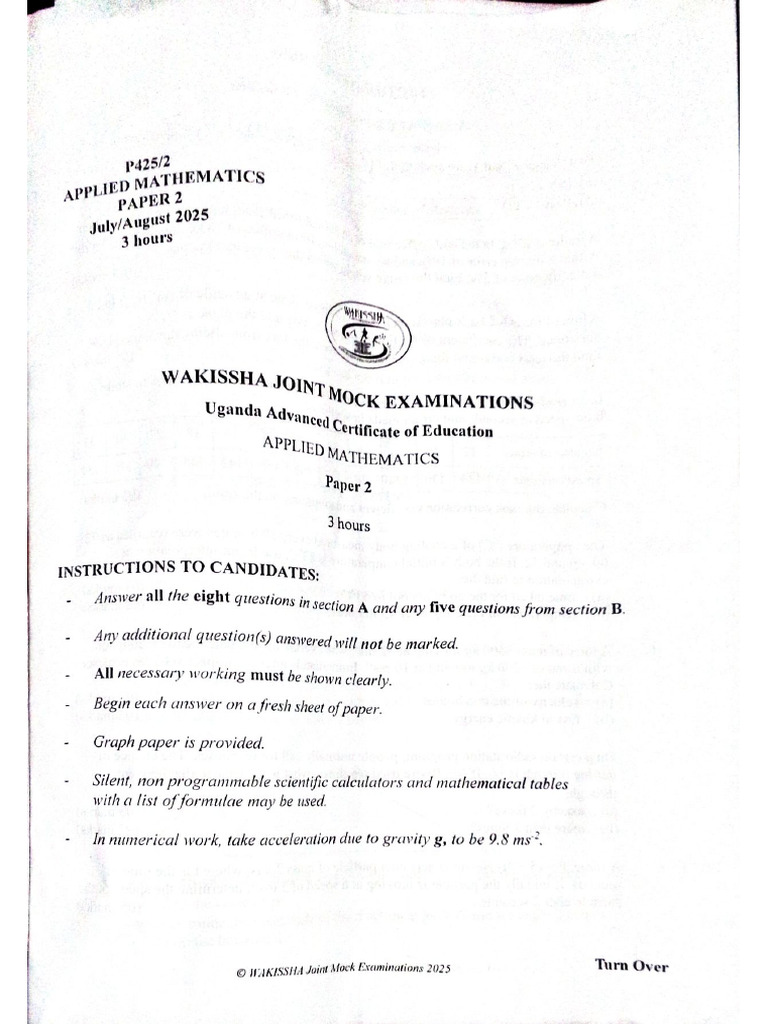 Wakisha UACE MTC 2mocks 2025 | PDF