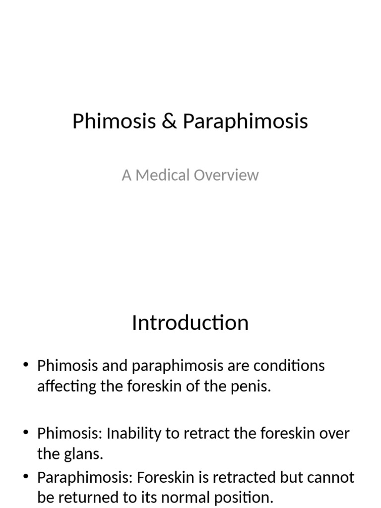 Phimosis Paraphimosis Presentation | PDF