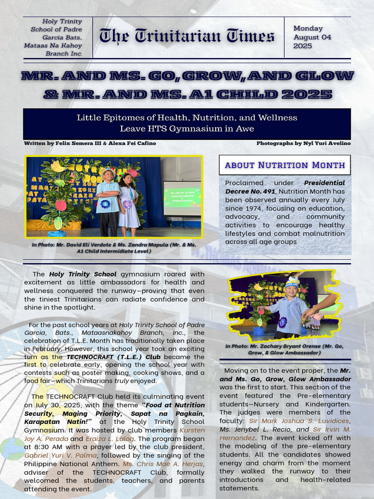 Mr. and Ms. A1 Child Competition | PDF