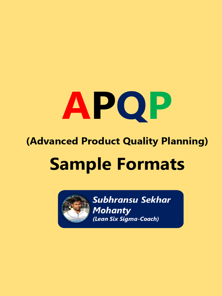 APQP Sample Formats | PDF | Verification And Validation | Specification ...